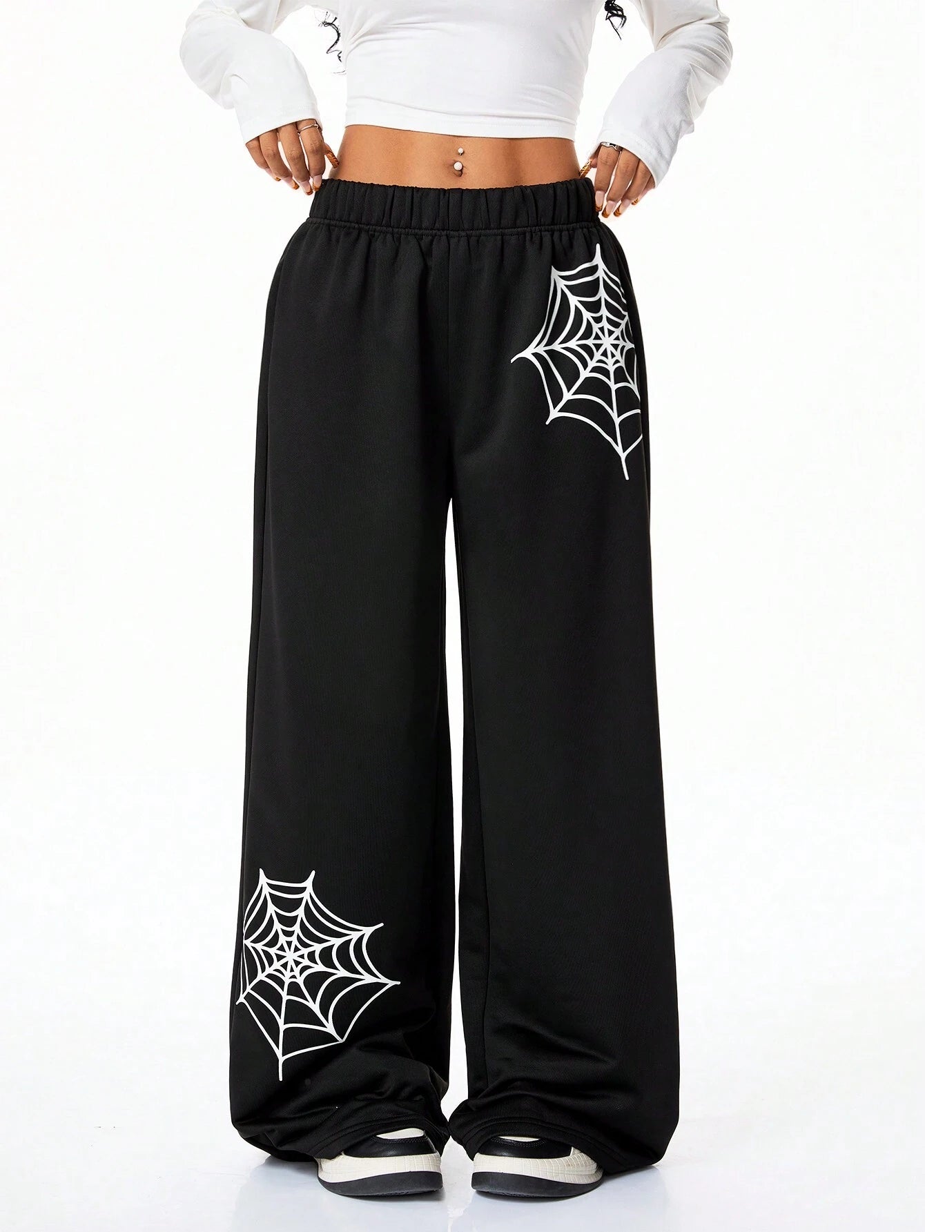 SXV Spider Web Printed Sweatpants For Outdoor Wear,Back To School For ...