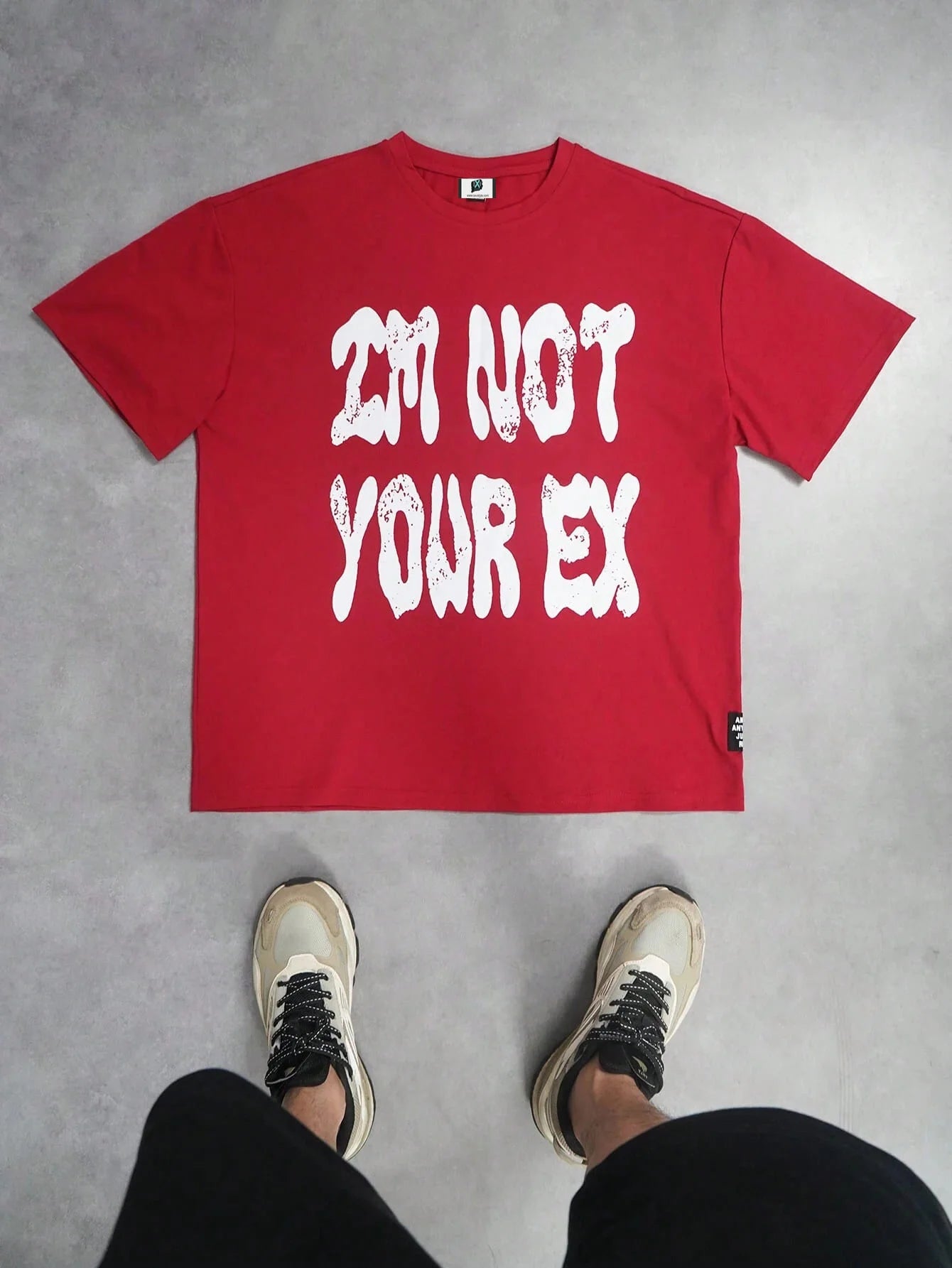 SXV 'i am not your ex’ Printed Cool Aesthetic Oversized Baggy T-shirt ...